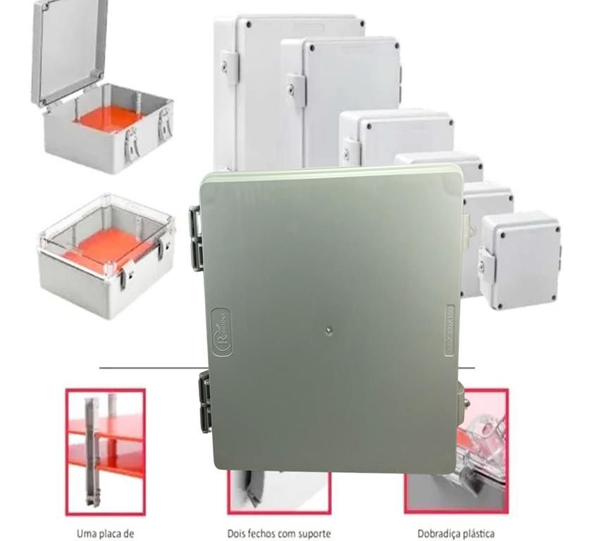 Caixa Painel Elétrico Quadro Comando Pvc 300x300x150mm Cinza - A ...