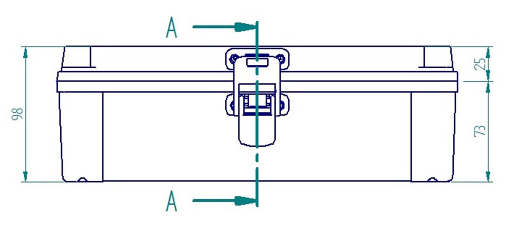 Caixa Montagem Pvc 280x180x90mm C/ Fecho E Dobradiça cor preto - A ...