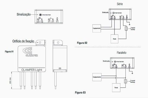 Protetor Surto Dps Clamper Anti Raio Light Lig. Classe 2 - A Instaladora