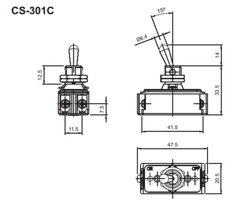 Chave De Alavanca Bipolar Margirius 10a Ld Cs301c - A Instaladora
