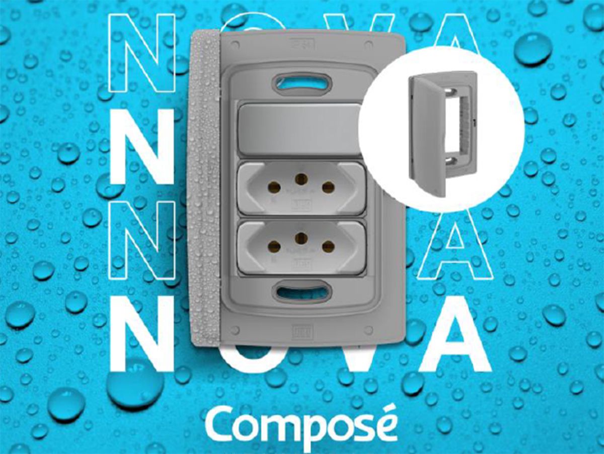 Interruptor simples e Tomada 10A Weg Composé externo c/tampa - A ...