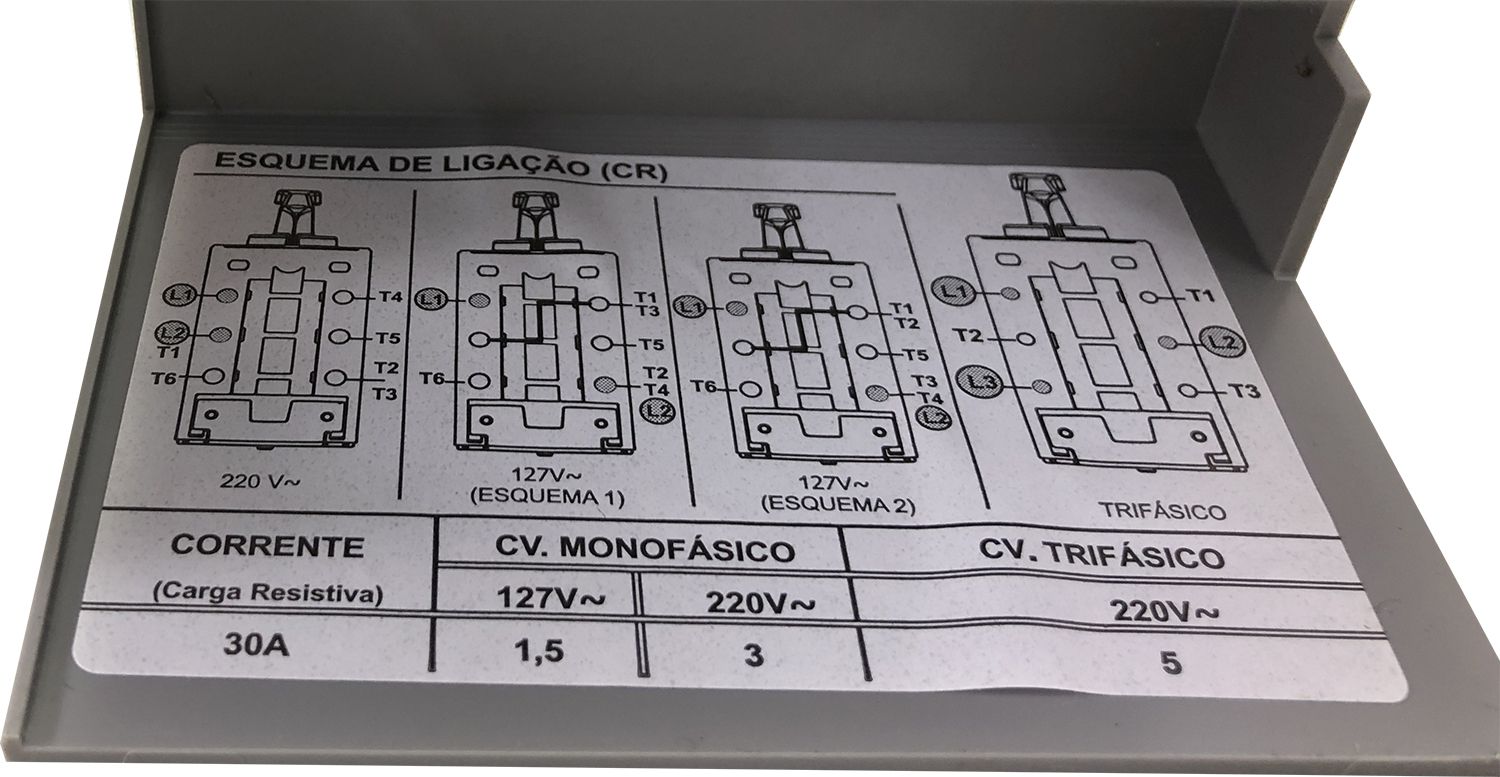 Chave Reversora Margirius 30a Cr-603 Função Mono Trifásica - A Instaladora