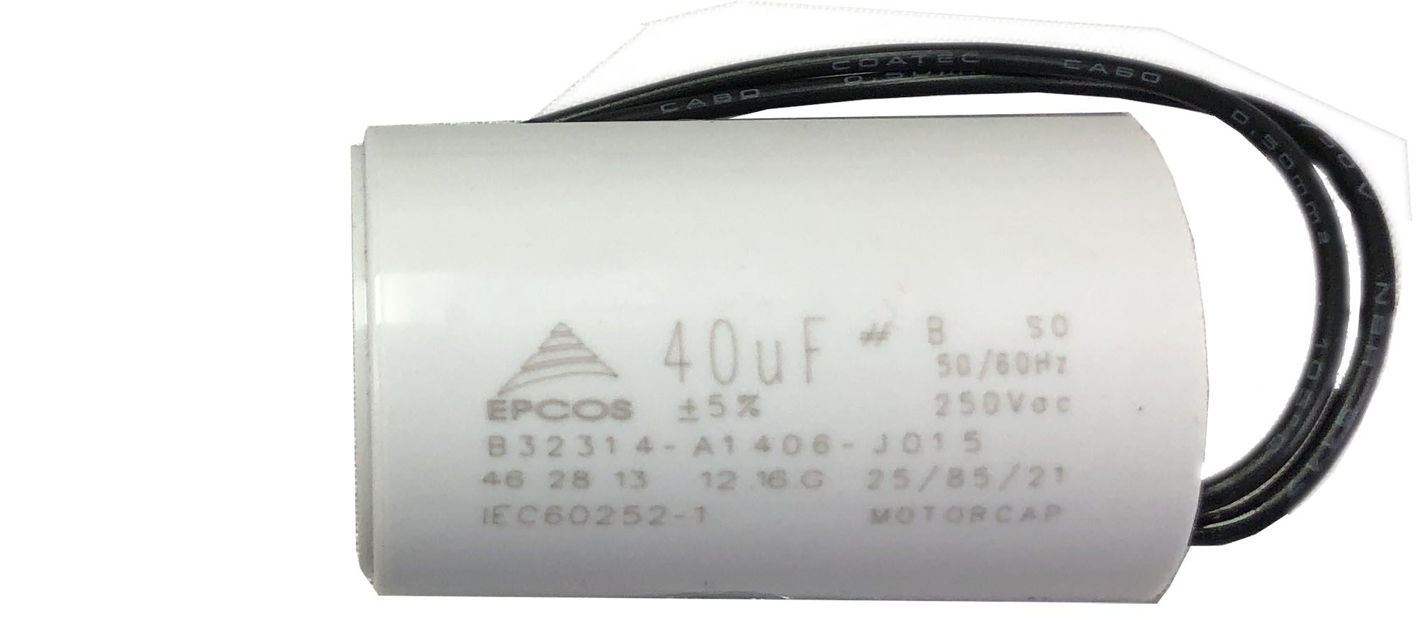 Capacitor permanente 40mF fio 250V Epcos - A Instaladora
