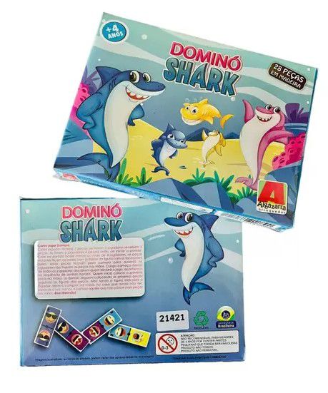 Jogo Dominó Shark - Algazarra | Alternativa Brinquedos - Alternativa ...