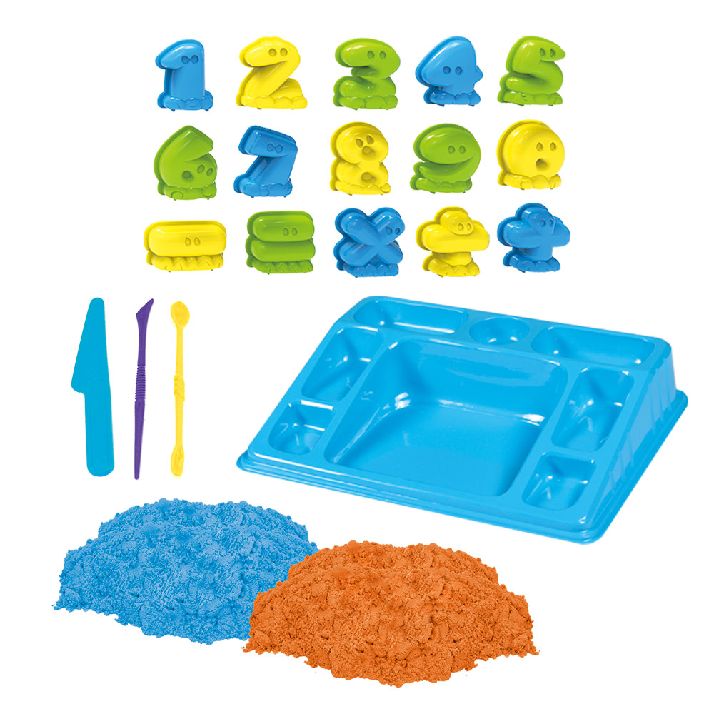 Areia Divertida com Bandeja e Diversos Moldes Matemática - DM Toys ...