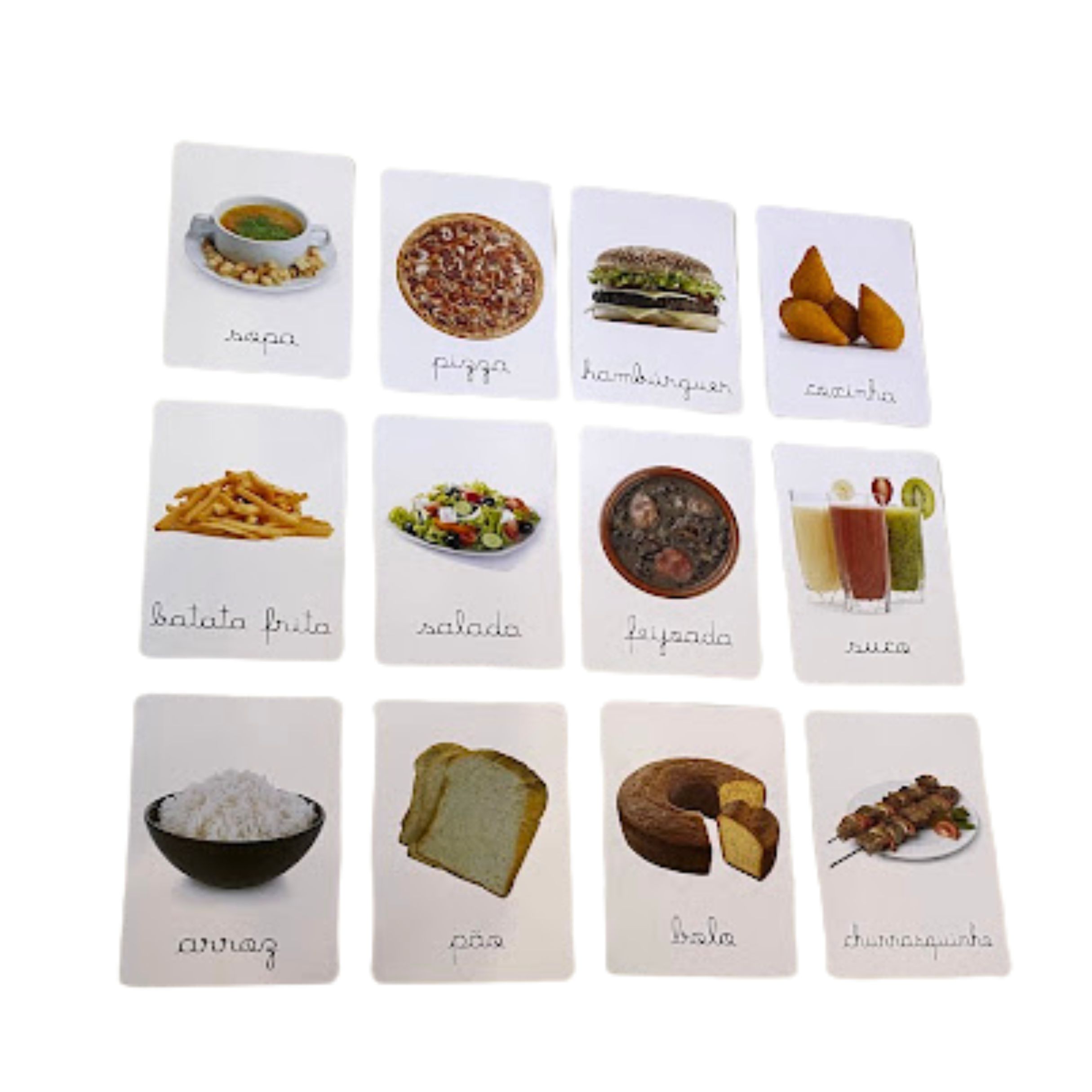 Flash Cards Tipo Comidas - Clube Brincante | Alternativa Brinquedos ...