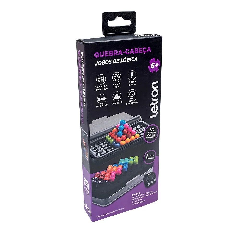 Quebra-Cabeça 3D Desafios de Lógica - Letron | Alternativa Brinquedos ...