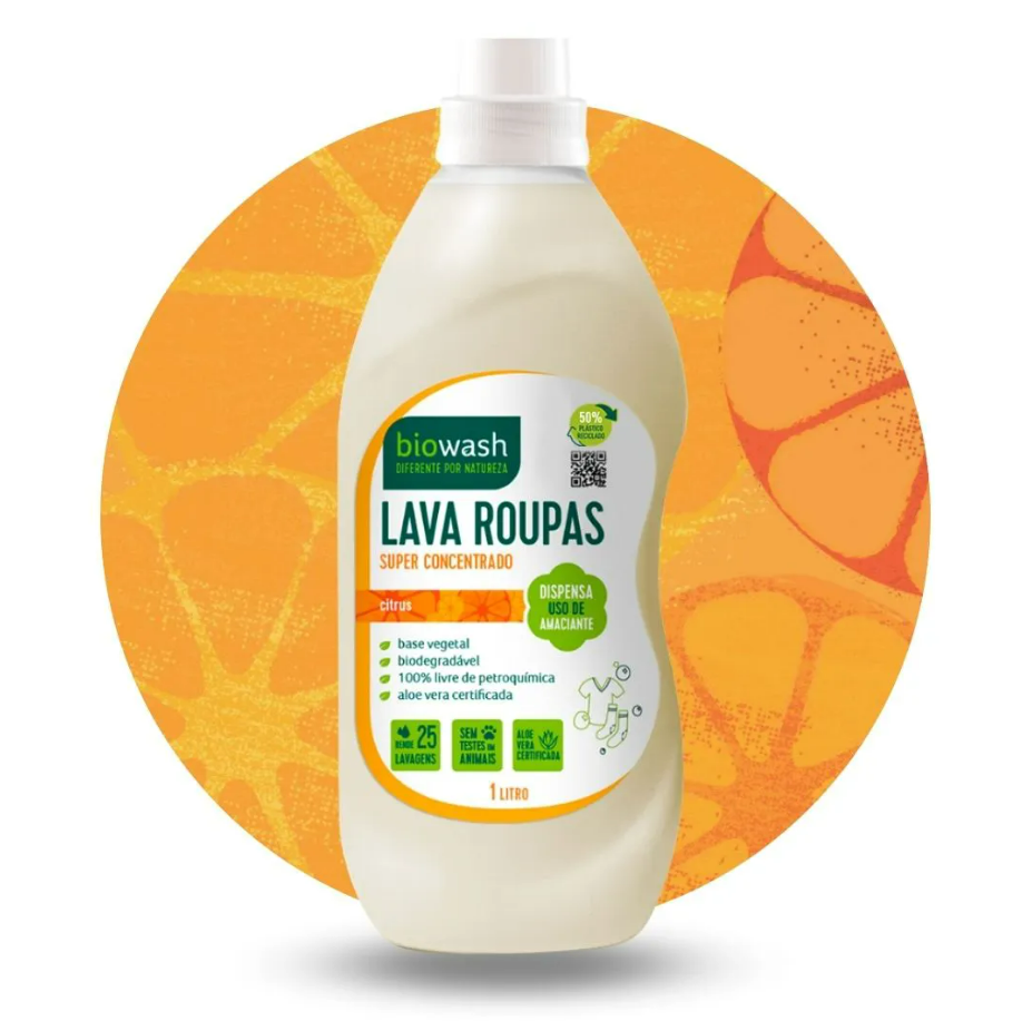 Lava Roupas Citrus Biowash 1L – Limpeza Eficiente e Natural - Brazilian ...