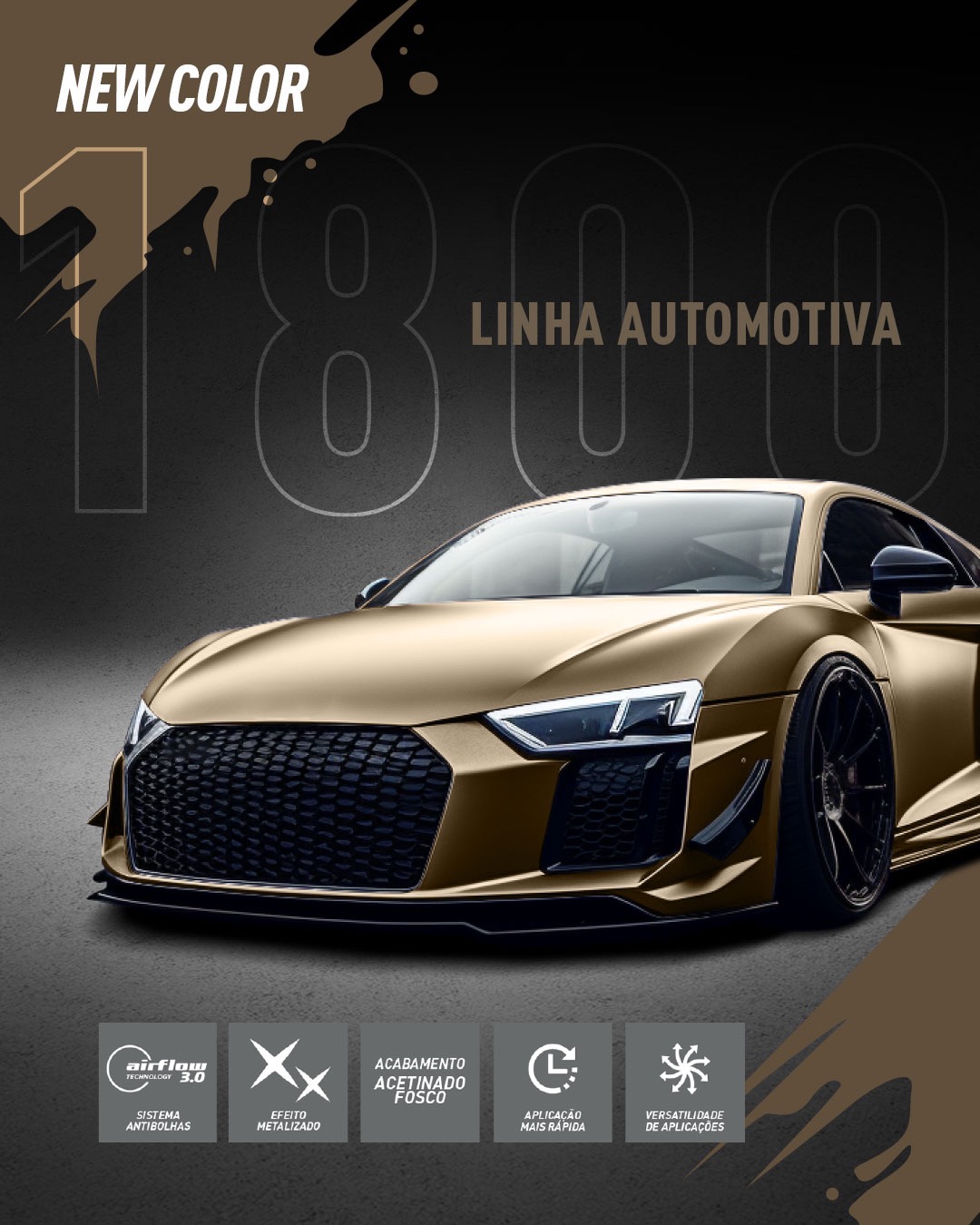 Satin Metallic Titan Gold 1,38m Alltak (Metalico) - Pek Screen