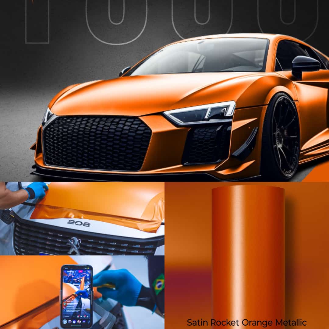 Satin Metallic Rocket Orange 1,38m Alltak (Metalico) - Pek Screen