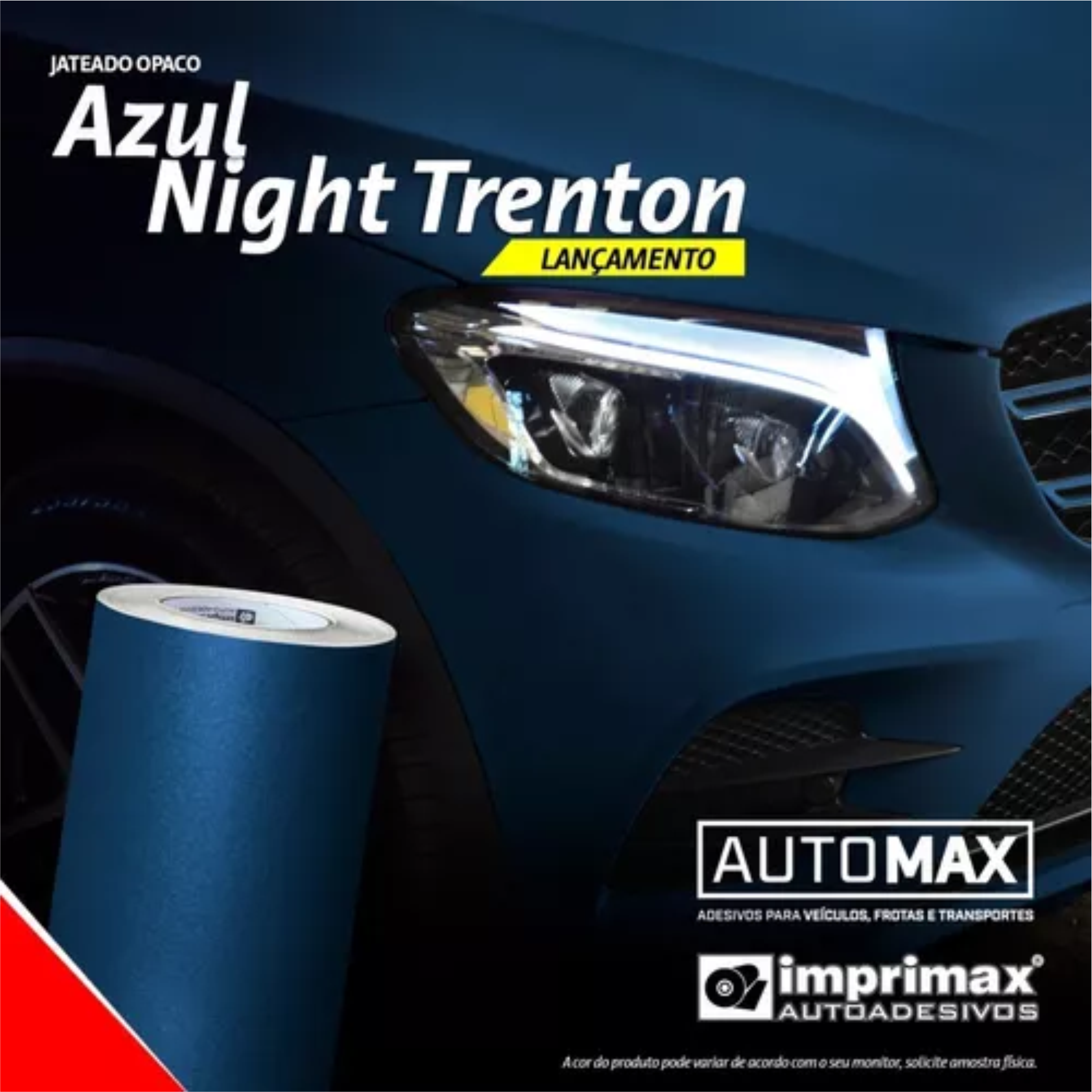 Jateado Opaco Azul Night Trenton 1,40m - Pek Screen