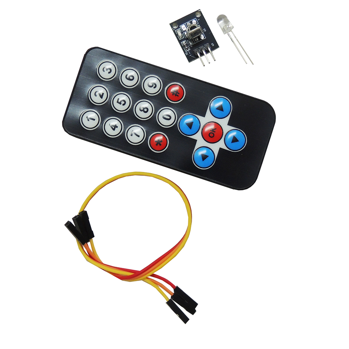 Kit Controle Remoto IR com Receptor e Cabos - BR ELETRÔNICA