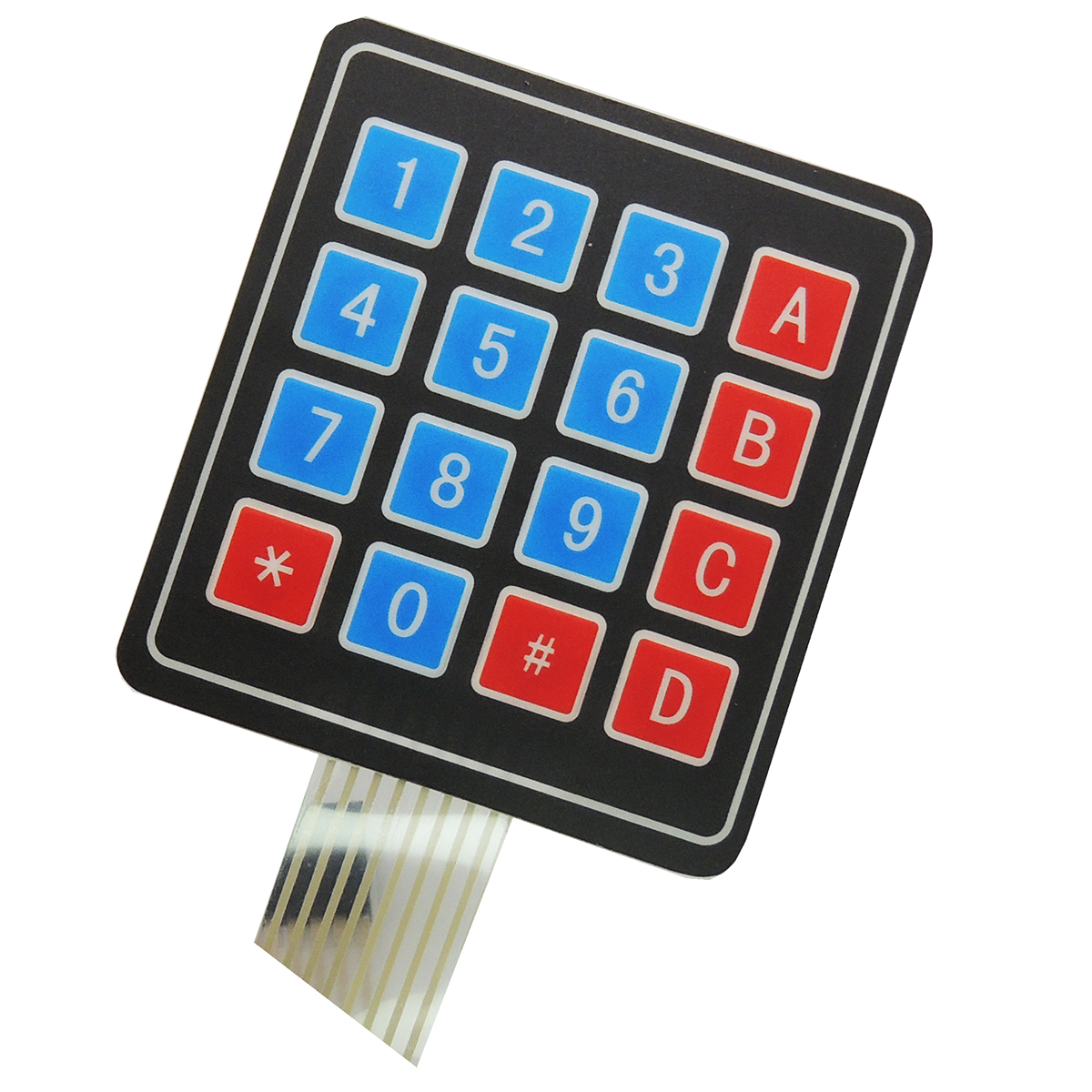 Teclado Membrana 4x4 16 Teclas - BR ELETRÔNICA Teclado Membrana 4x4 16 Teclas - BR ELETRÔNICA