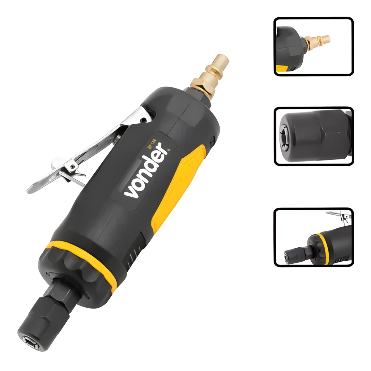 Retífica Pneumática Curta Reta 1/4 Rp140 - Vonder - Construa seu futuro!