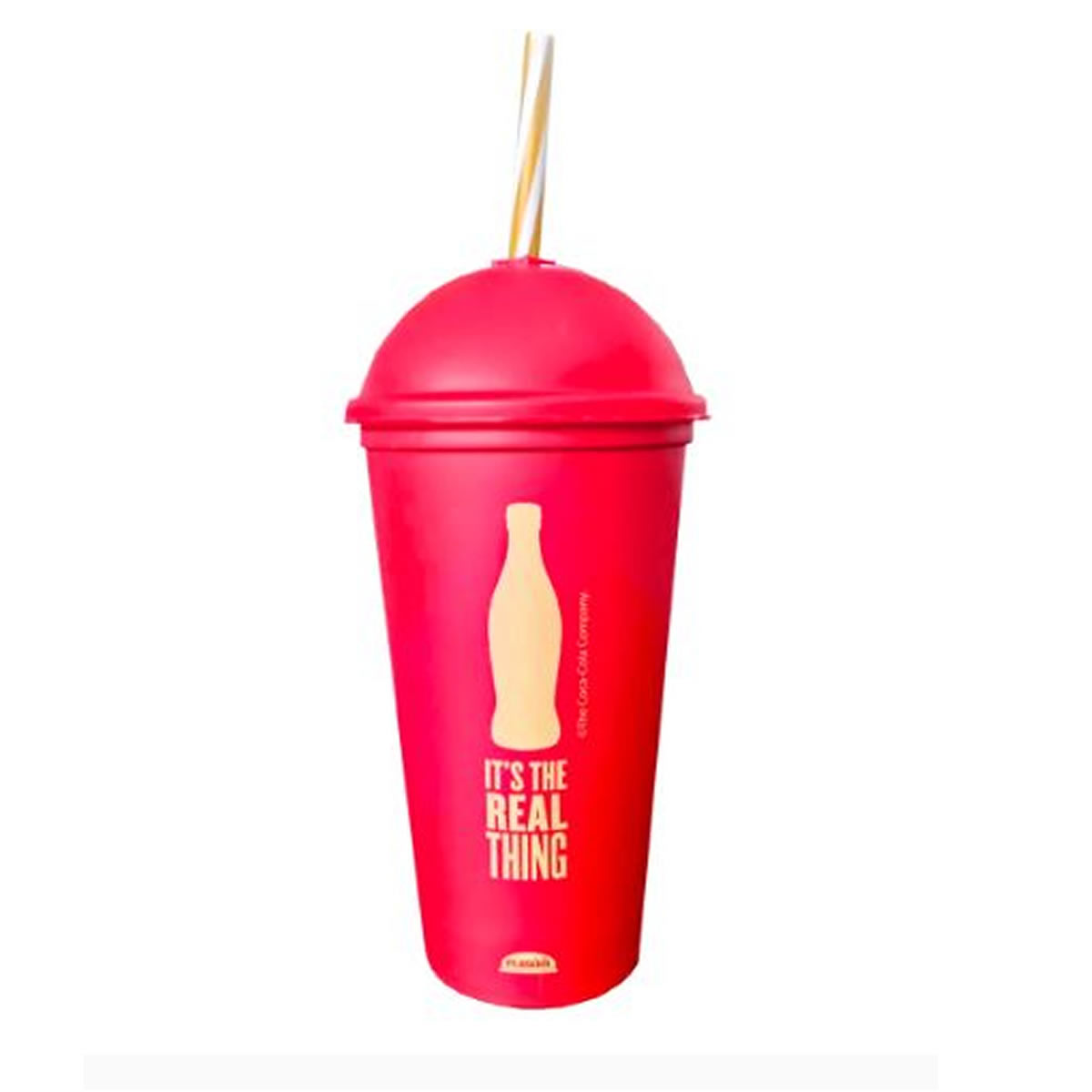 COPO SHAKE COCA COLA COM TAMPA E CANUDO 500 ML. - Miniso Shop