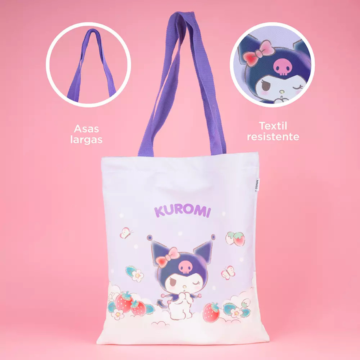 Ecobag Sacola Bolsa Reutilizavel Kuromi Sanrio Miniso - Miniso Shop