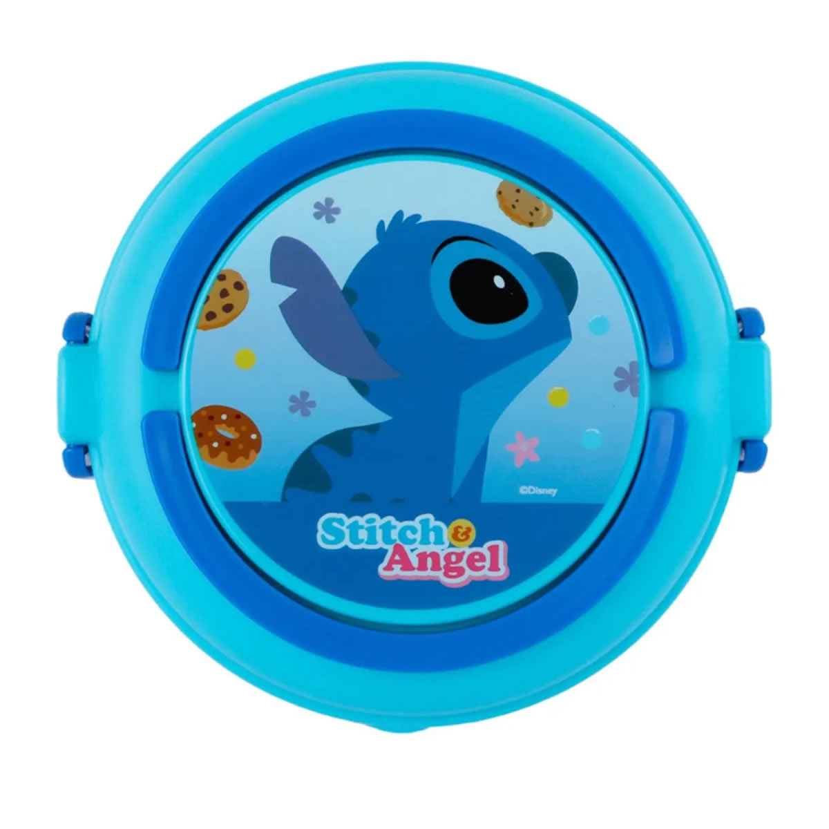 BENTO BOX REDONDA CAMADA DUPLA DISNEY STITCH E ANGEL 1100 ML. - Miniso Shop