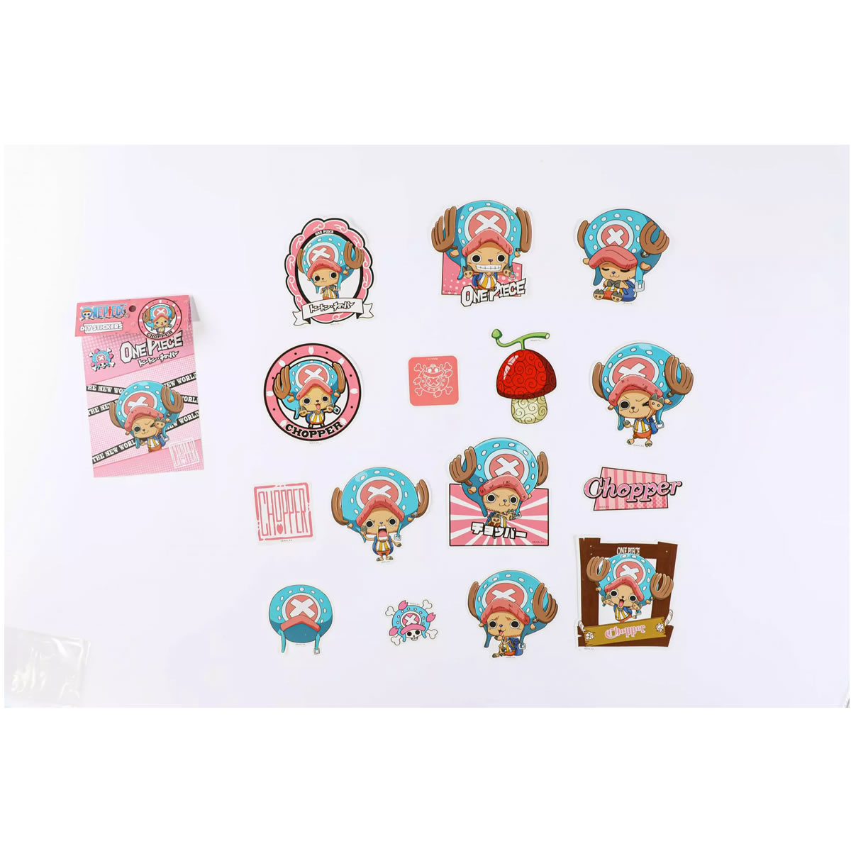 ADESIVO DECORATIVO COLEÇÃO MINISO ONE PIECE CHOPPER 15 PEÇAS - Miniso Shop