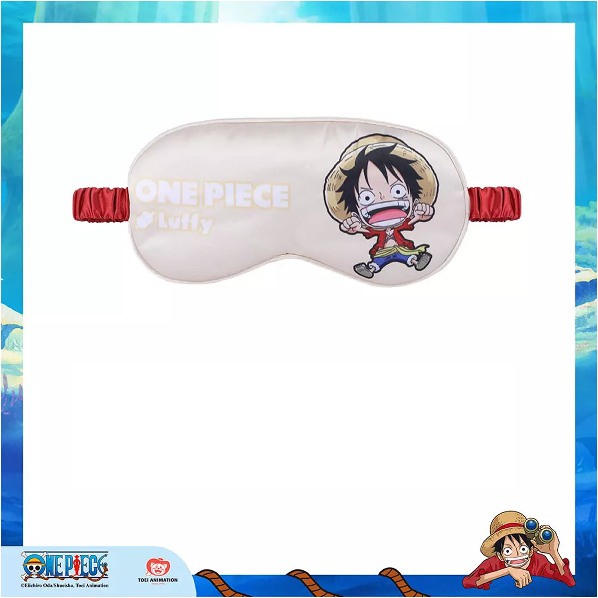 MÁSCARA PARA DORMIR ONE PIECE LUFFY MINISO 21 CM. - Miniso Shop