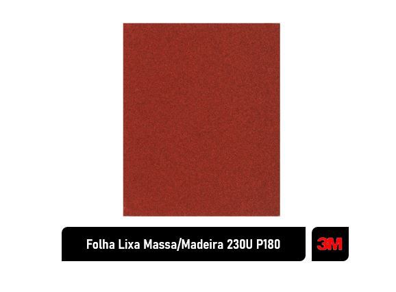 Folha Lixa 230u Massa Madeira P180 225x275 3m - Utilidades Domésticas e ...