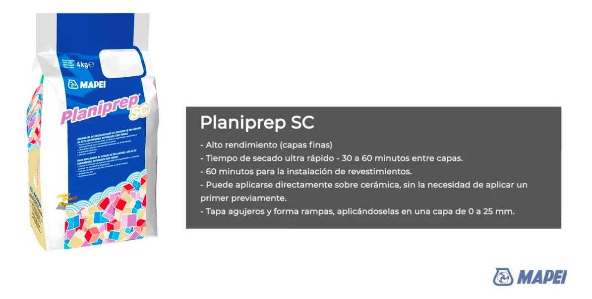 Argamassa Preparação Planiprep SC Mapei - Regularização de Alto ...
