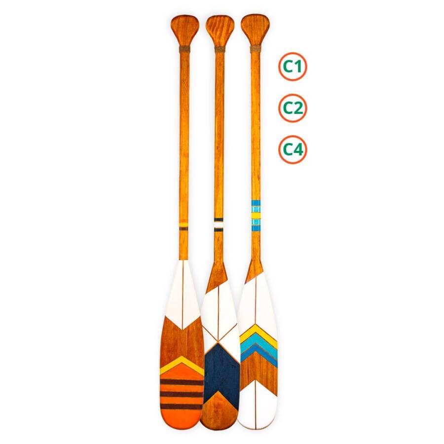 Kit 3 Remos Decorativos Canadenses Artesanais em Madeira (Pi - Casa Tukã