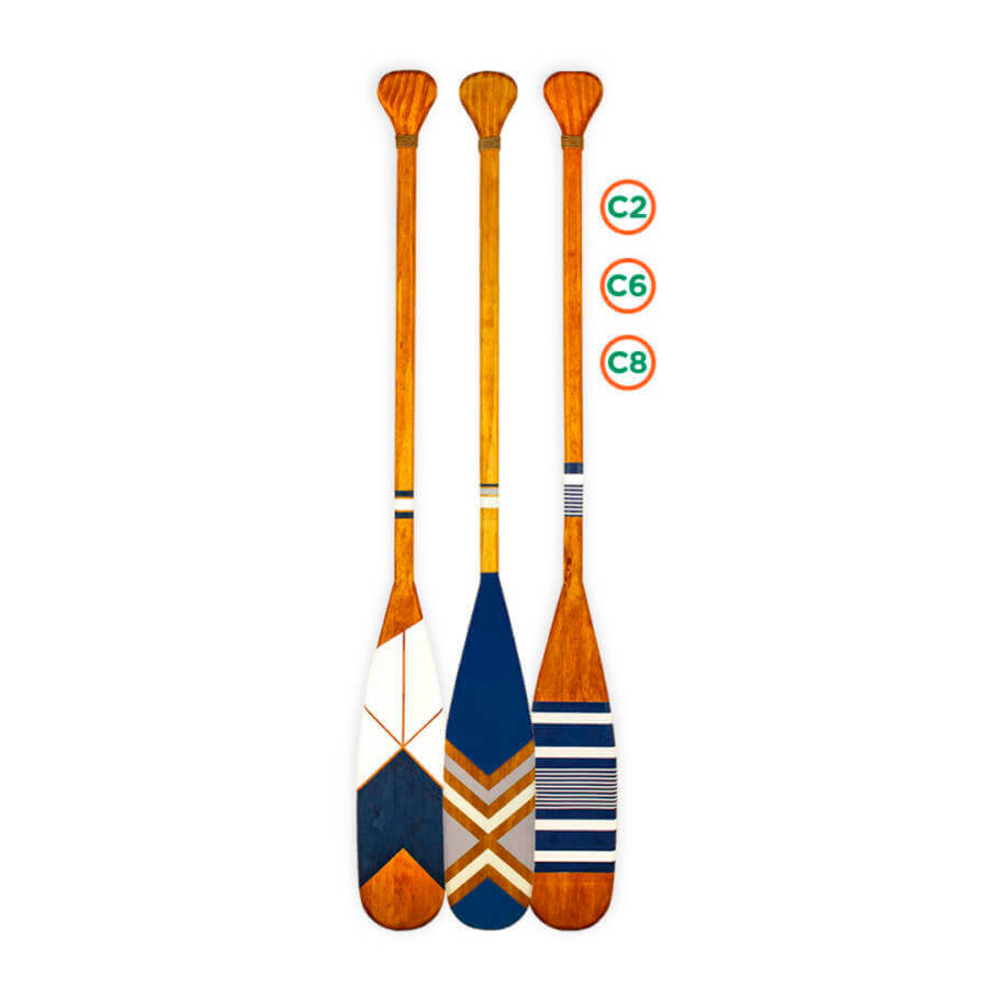 Kit 3 Remos Decorativos Canadenses Artesanais em Madeira (Pi - Casa Tukã