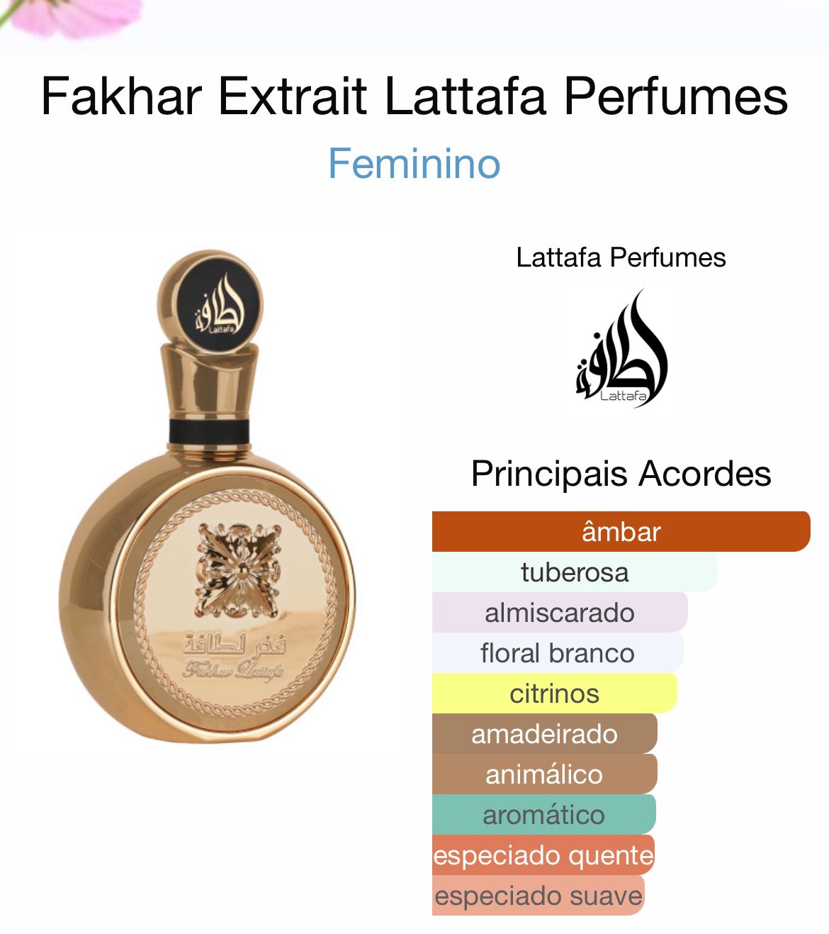 Perfume Arabe FAKHAR GOLD EXTRAIT LATTAFA- 100ml MASCULINO - Musa Parfum Cosméticos