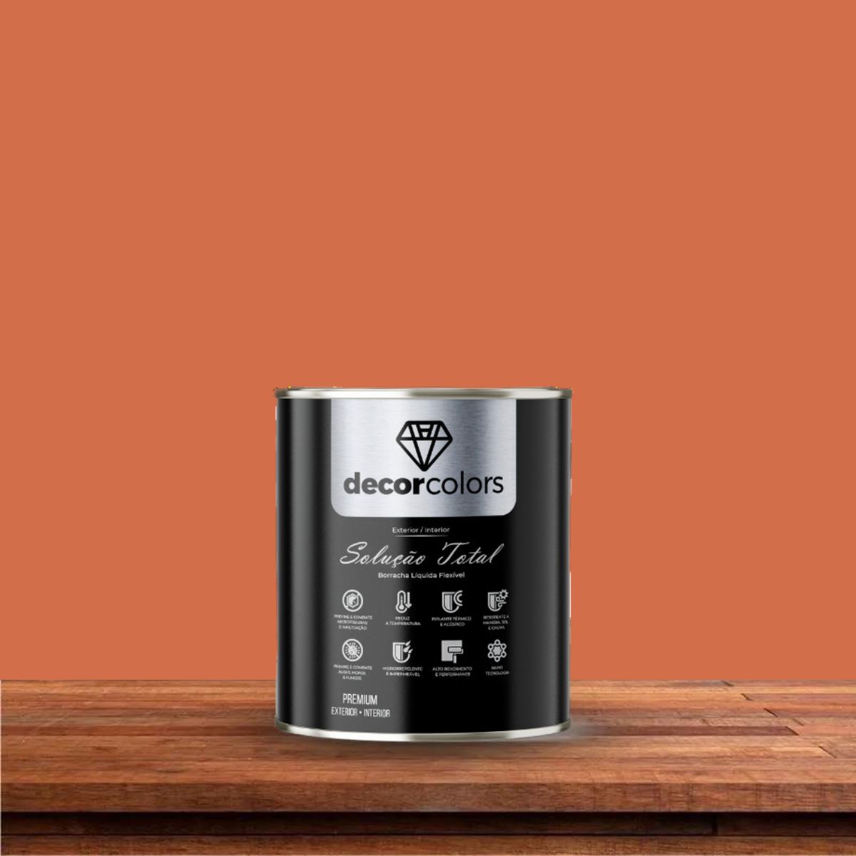 Tinta Borracha Líquida Cor Telha 4,3 kg Decor Colors - Decor Colors ...