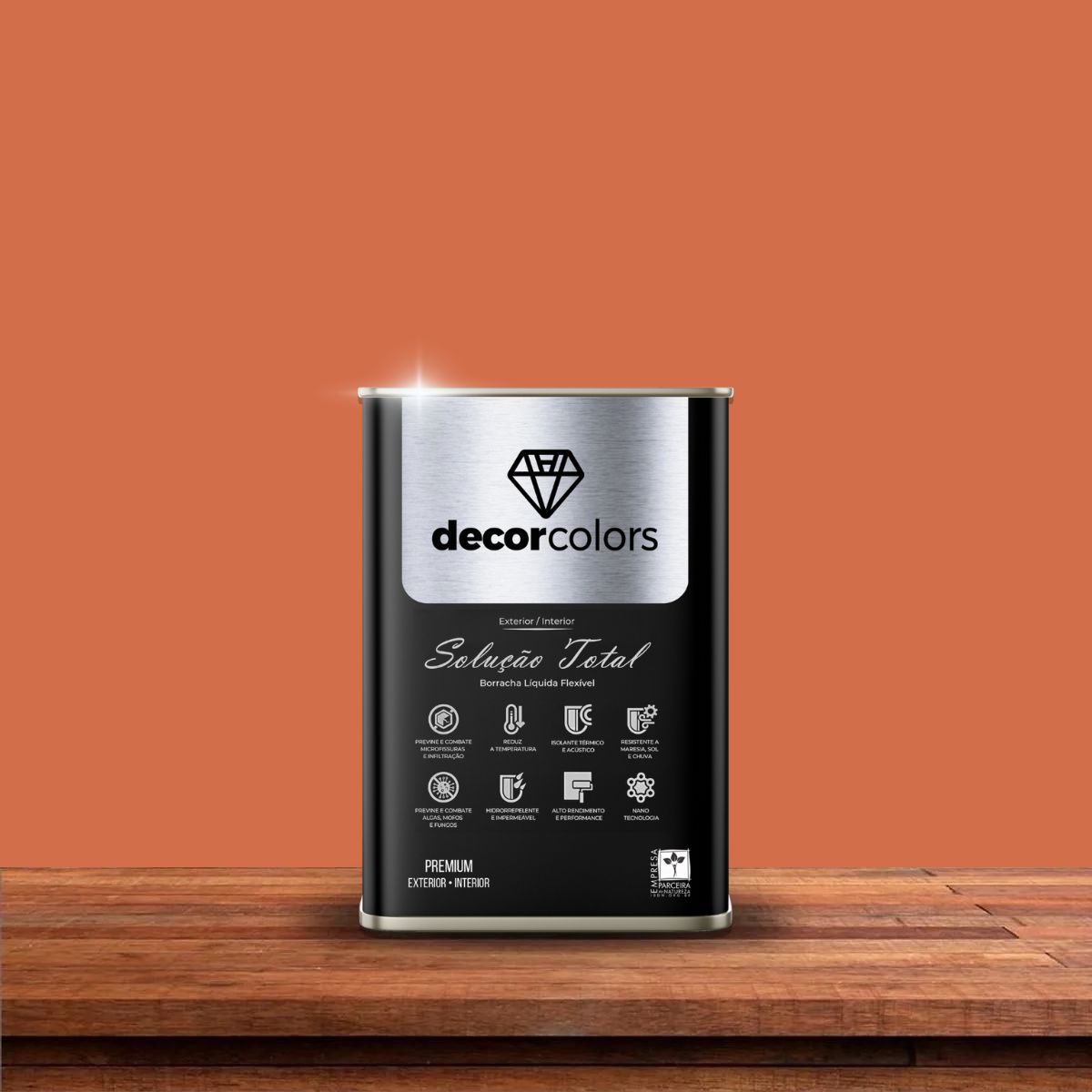 Tinta Borracha Líquida Cor Telha 21,5 kg Decor Colors - Decor Colors ...