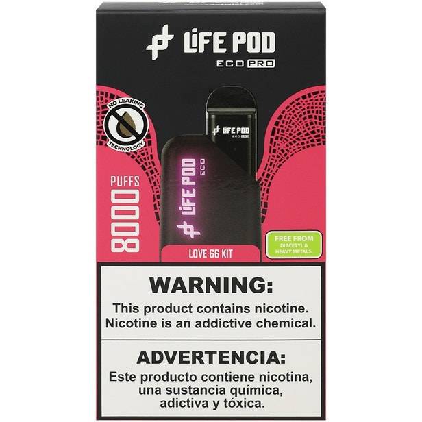 LIFE POD ECO PRO - 8MIL PUFFS - APARELHO + REFIL - Elitebraza.com