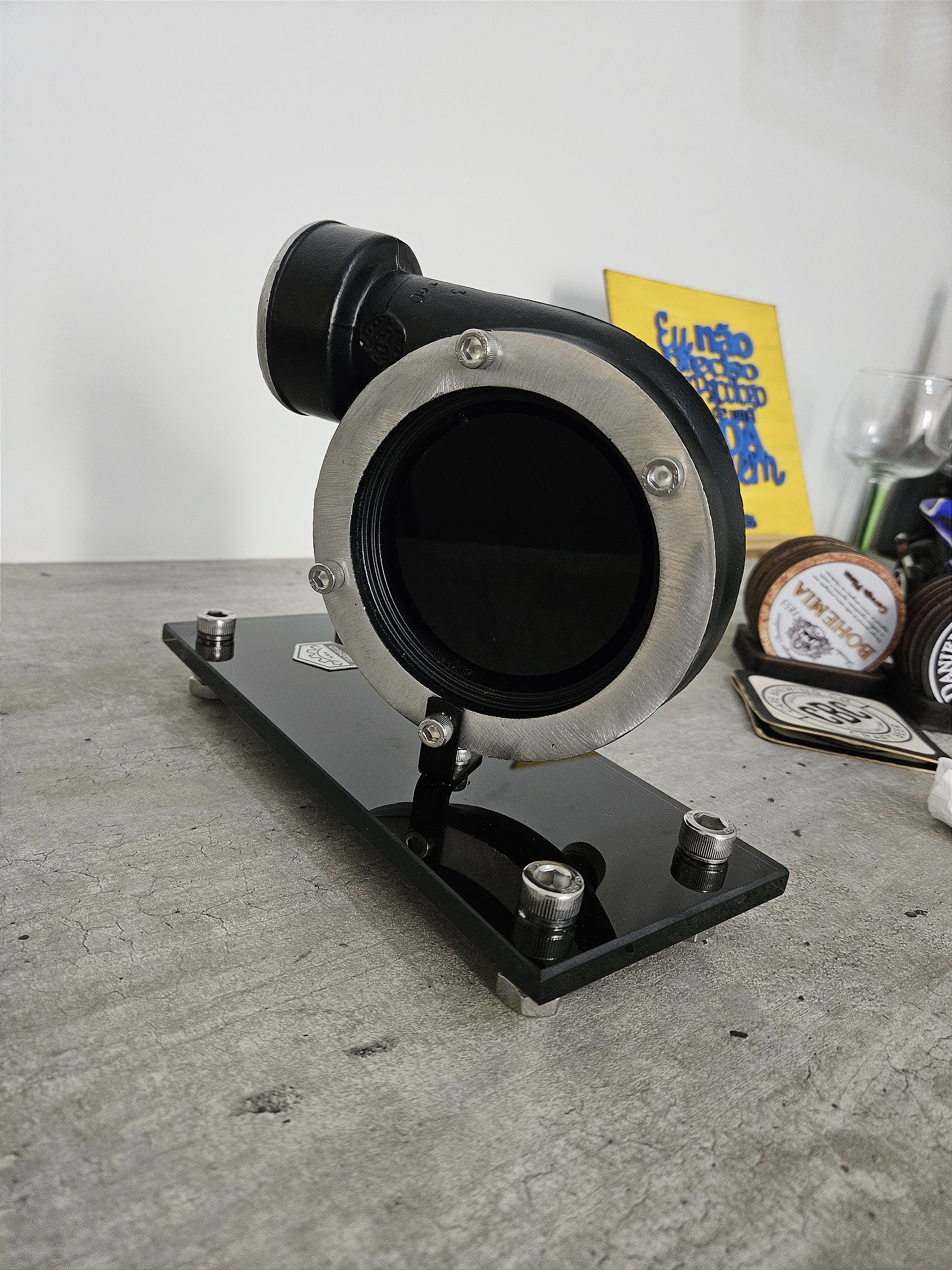 Decoração - Expositor Turbina .48 + Relógio - Preto Fosco - GearHead ...