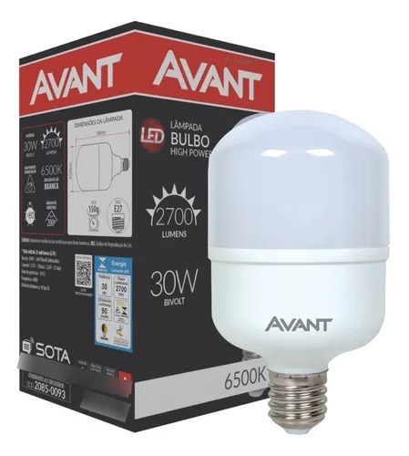 Lâmpada High Led Avant 30W Bivolt E27 6500k Branco Frio - Depolux