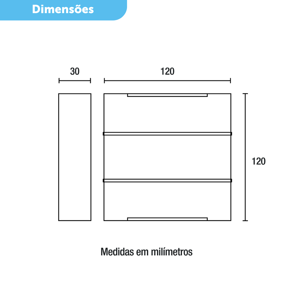 Arandela Led Externa 2 Fachos Clean Preto 6w 3000k Blumenau - Depolux