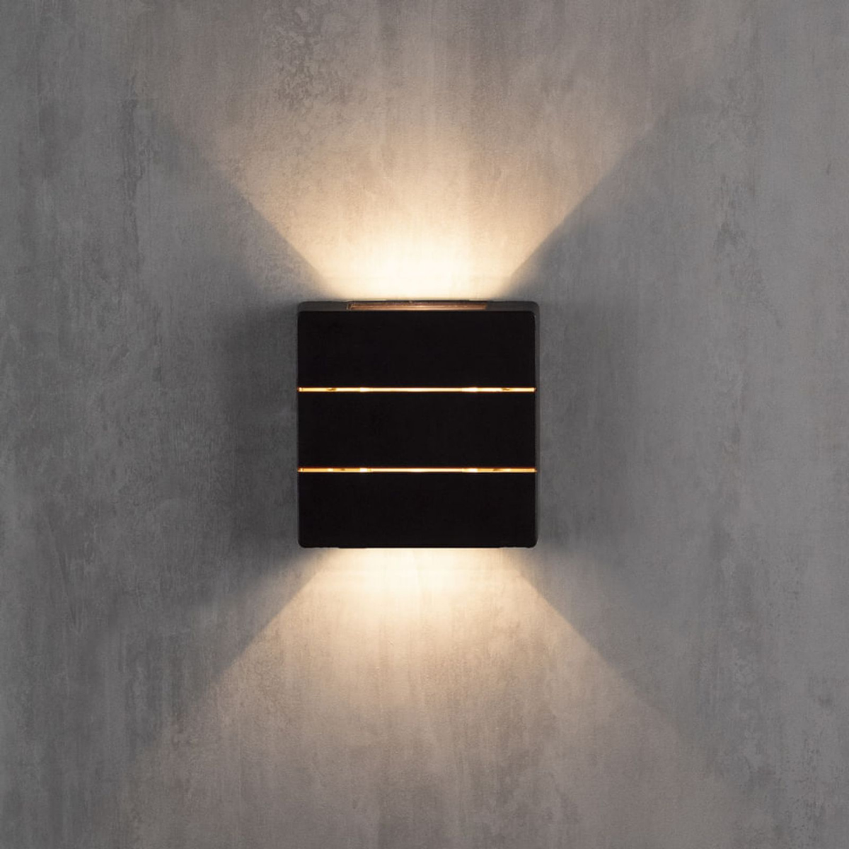 Arandela Led Externa 2 Fachos Clean Marrom 6w 3000k Blumenau - Depolux