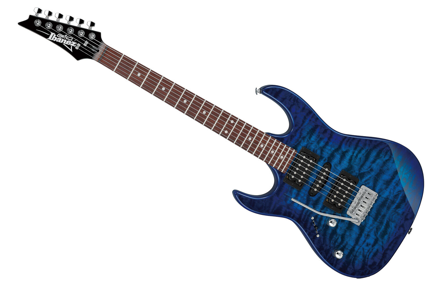 Guitarra Canhota RG GIO Blue Burst Ibanez GRX70QAL-TBB - Tons Musicais ...