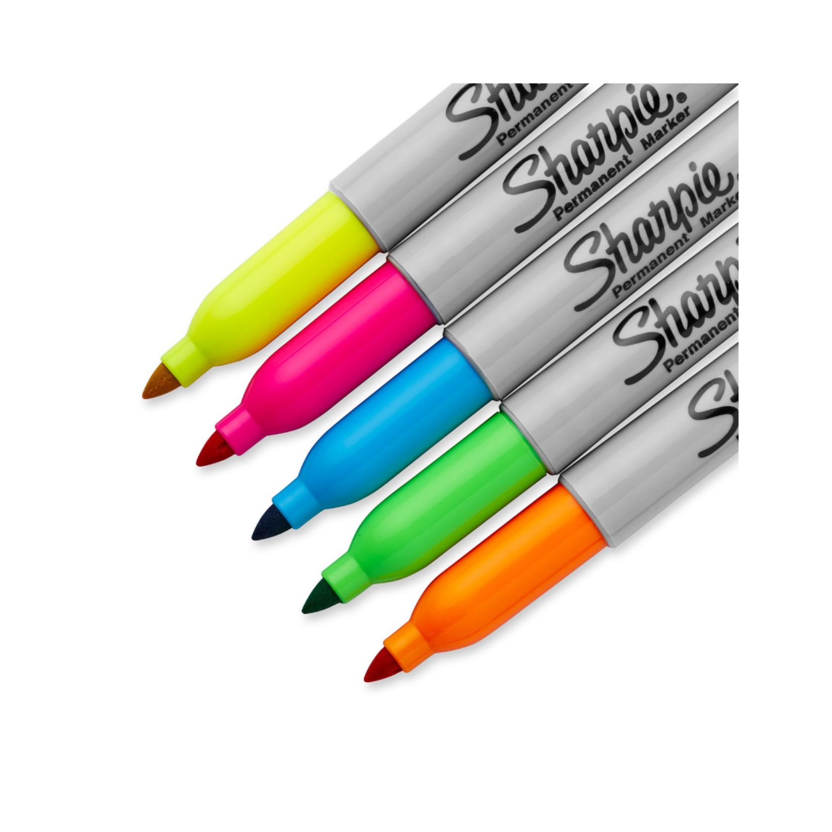MARCADOR PERMANENTE SHARPIE KIT 5 CORES NEON - annapapelaria.com.br