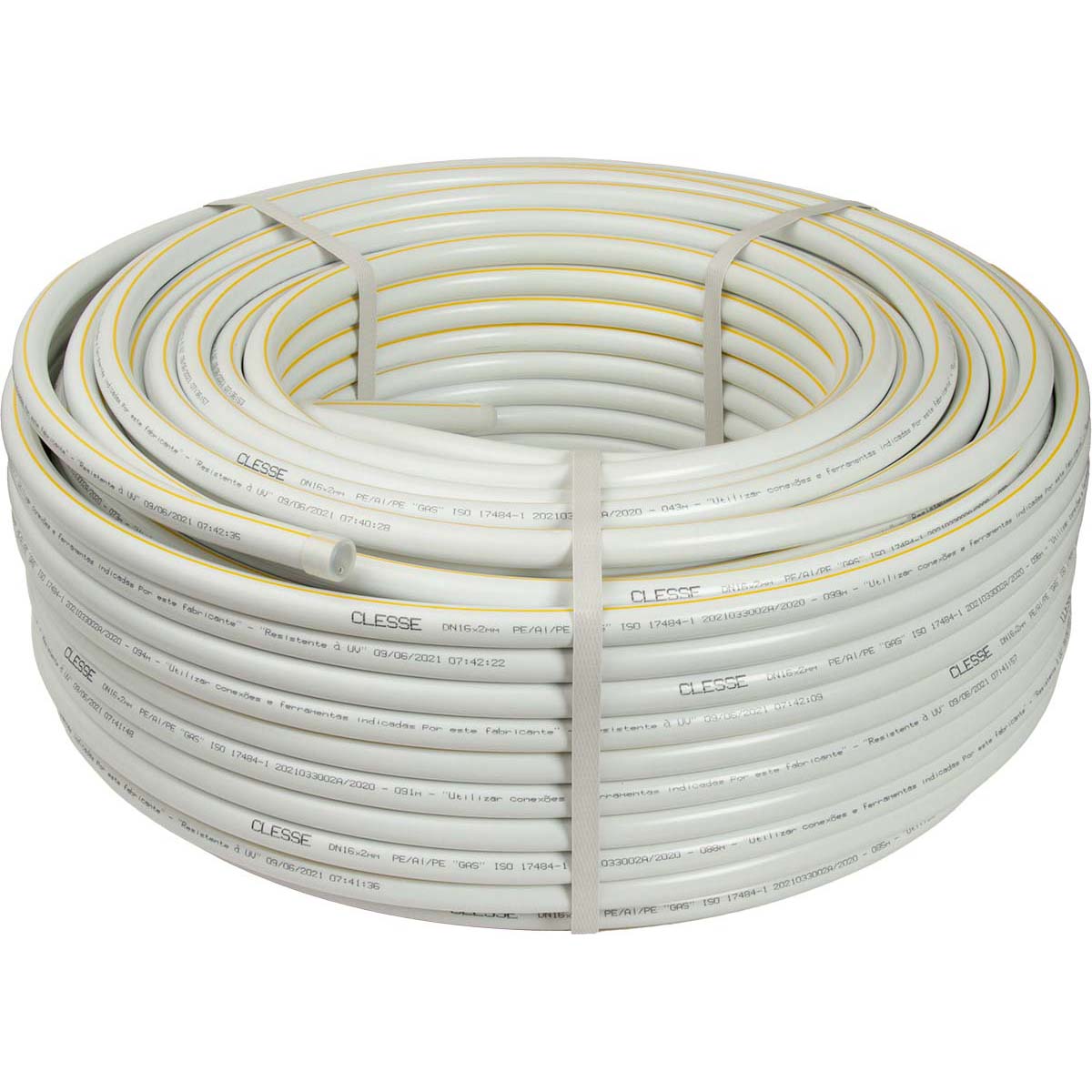 Tubo Multicamadas Pex Gás 16mm Branco (Metro) - Multicamadas - Tubos e conexões para gás