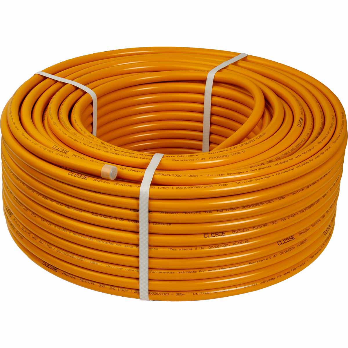 Rolo 20m 16mm Tubo Multicamadas Pex Gás Amarelo - Multicamadas - Tubos ...