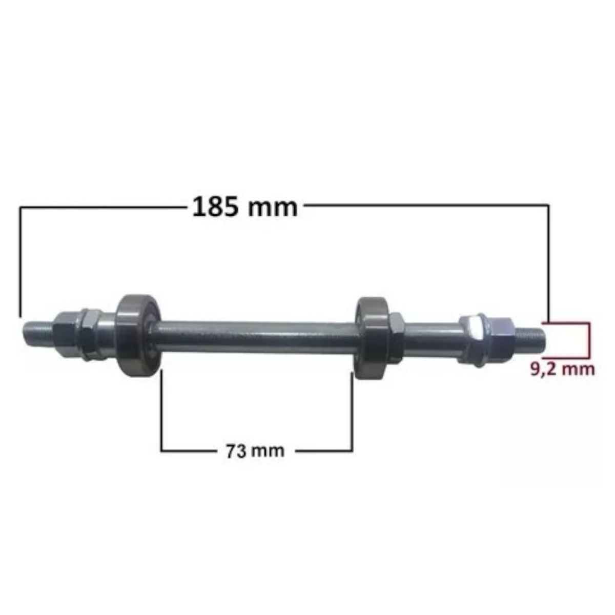 Eixo Traseiro Com Rolamento Para Cubo A Disco Bicicleta - JPX BIKE