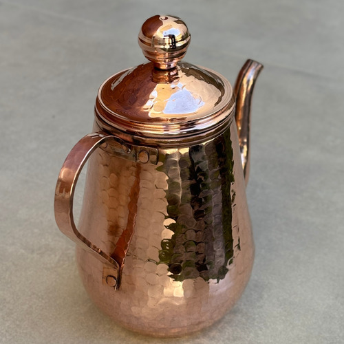 Bule Todo Em Cobre Para Uso Pronta Entrega Envio Imediato - Metal Arte