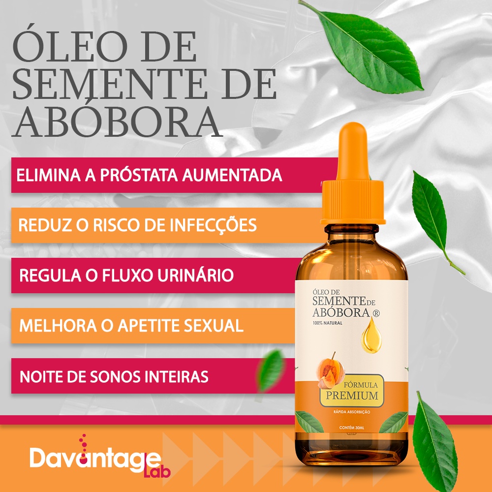 Óleo de Semente de Abóbora |Saúde da Próstata - Davantage Lab - Produtos Naturais