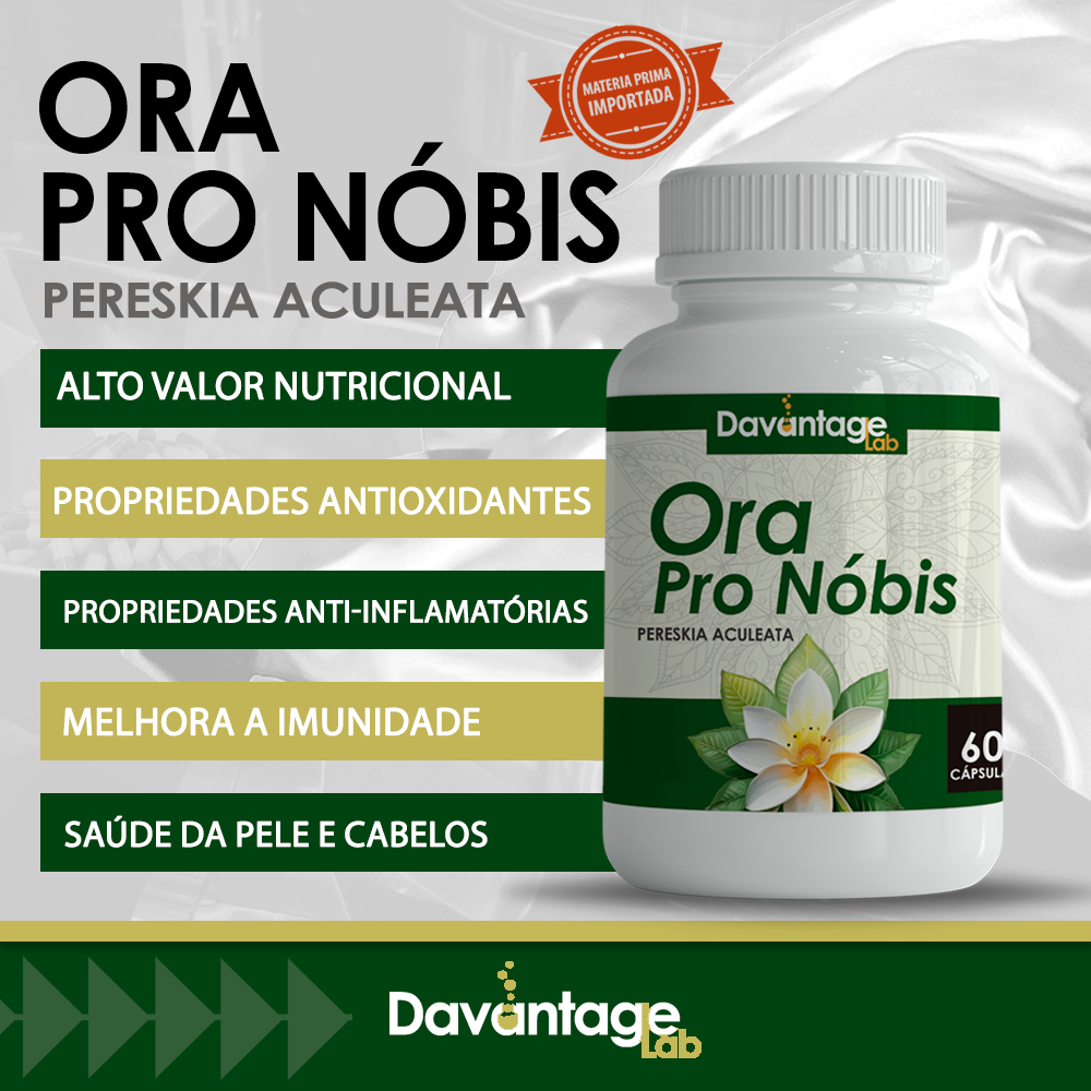 Ora pro Nóbis em Cápsulas | Proteína, Fibras & Imunidade - Davantage Lab - Produtos Naturais