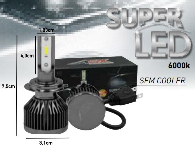 Lâmpada H7 Super LED 40W 12/24v 5500 Lummens (PAR) - ASX - BF Truck Parts