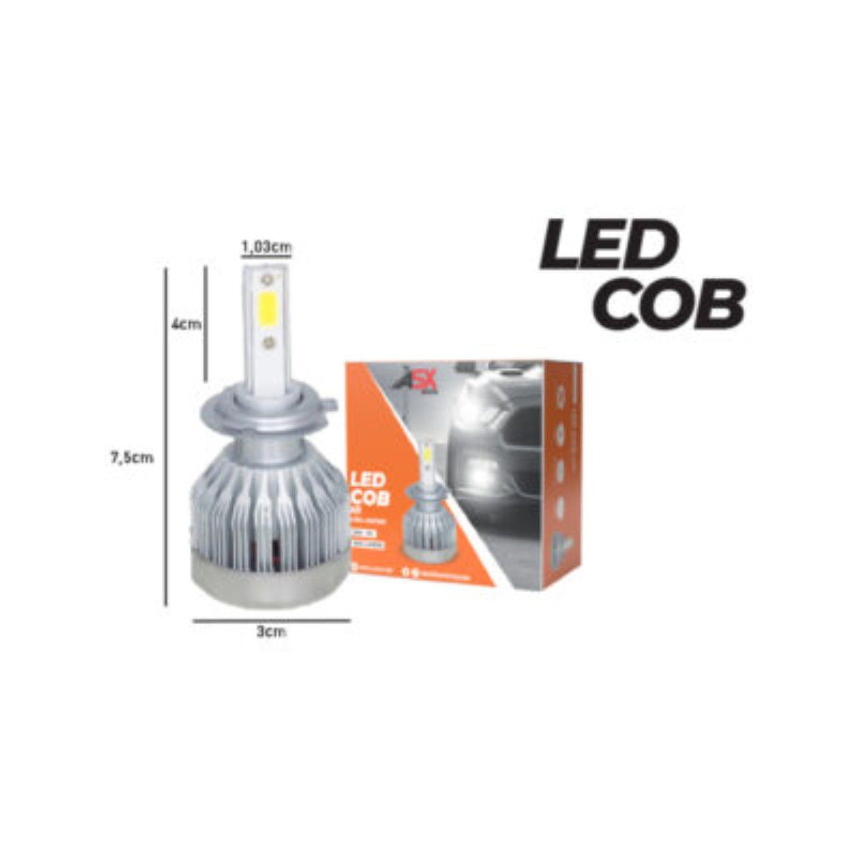 Lâmpada LED H7 COB 12V/30W - ASX1507 - BF Truck Parts