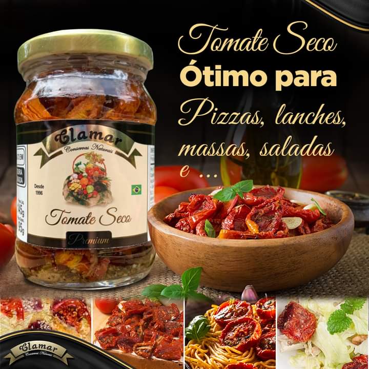 Tomate Seco Clamar 145g – Receita Italiana, Versátil e Natural - Clamar ...