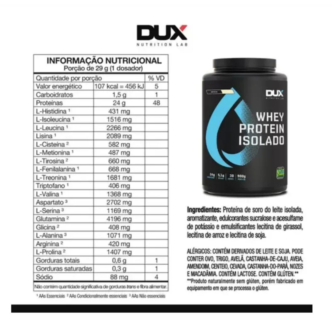 Whey Protein Isolado Refil 1,8KG - Dux - Vibranium Suplementos