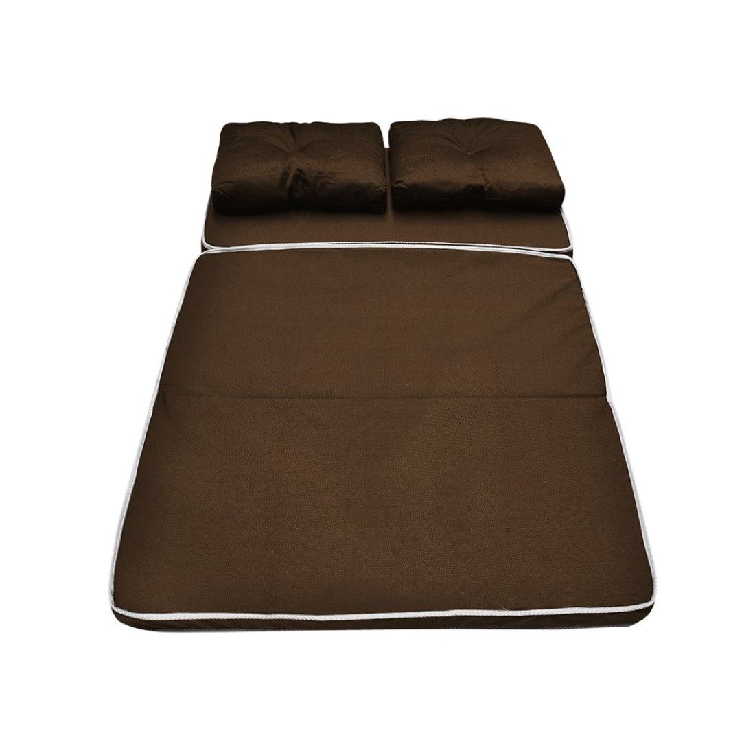 Puff 3 em 1 Poltrona Sofá Cama Conforto Casal Marrom - F.A Maringá ...