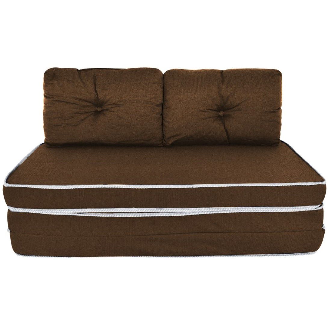 Puff 3 em 1 Poltrona Sofá Cama Conforto Casal Marrom - F.A Maringá ...