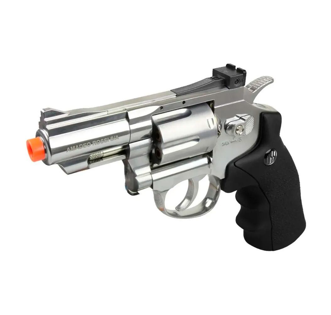 Revólver Pressão CO2 Win Gun 708S Cromado 4.5mm + Esferas Aço 4.5mm ...